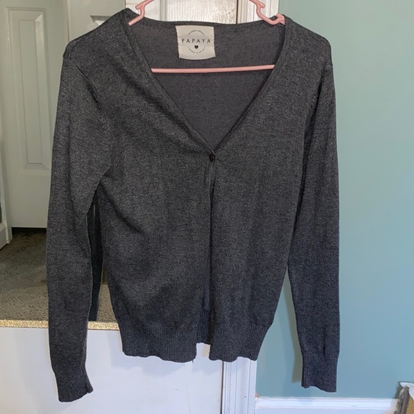 Papaya | Sweaters | Gray Cardigan | Poshmark